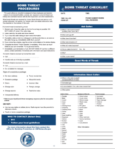 What to Do If You Receive a Bomb Threat: Guidance and Precautions ...
